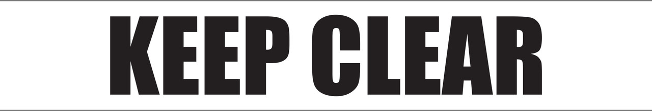 Keep Clear - Inline Printed Floor Marking Tape