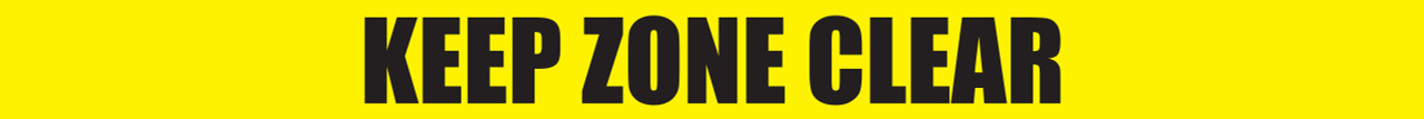 Keep Zone Clear - Inline Printed Floor Marking Tape