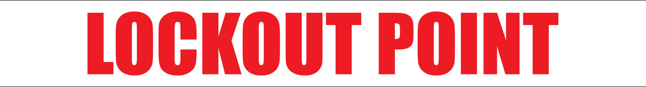 Lockout Point - Inline Printed Floor Marking Tape | Creative Safety Supply
