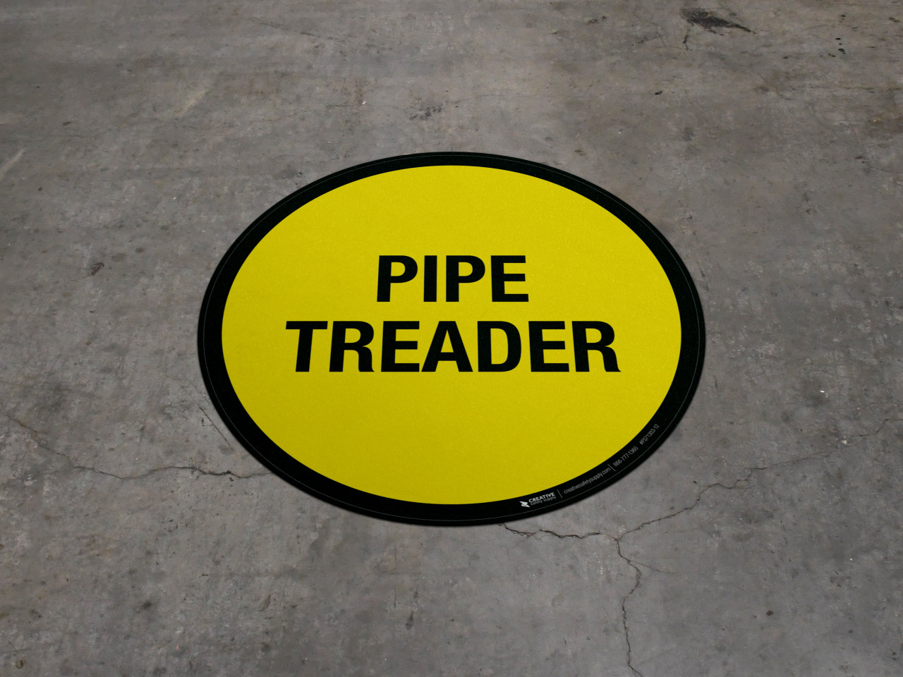 Pipe Treader Floor Sign