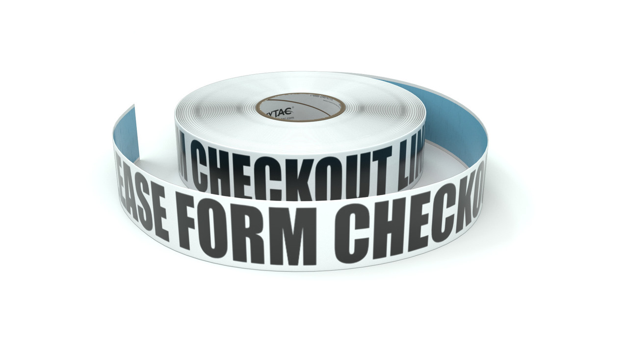 Please Form Checkout Line Here - Inline Printed Floor Marking Tape ...