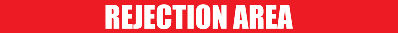 Rejection Area - Inline Printed Floor Marking Tape