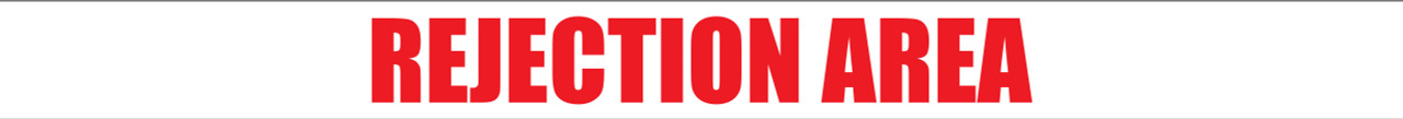 Rejection Area - Inline Printed Floor Marking Tape