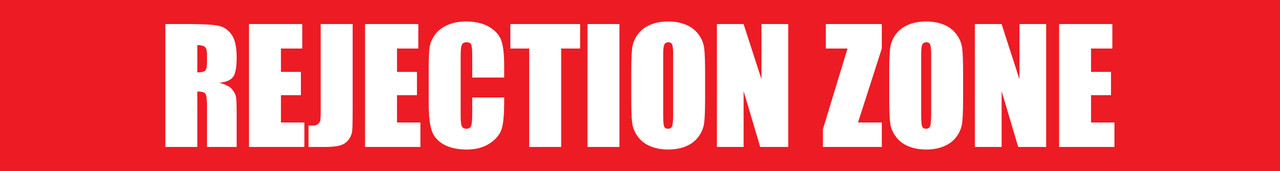 Rejection Zone - Inline Printed Floor Marking Tape