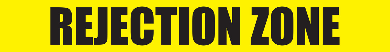 Rejection Zone - Inline Printed Floor Marking Tape