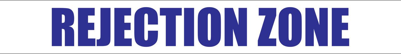 Rejection Zone - Inline Printed Floor Marking Tape