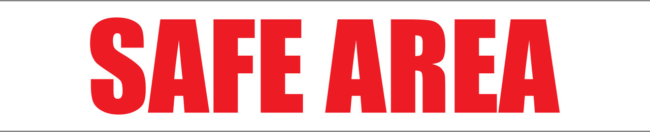 Safe Area - Inline Printed Floor Marking Tape