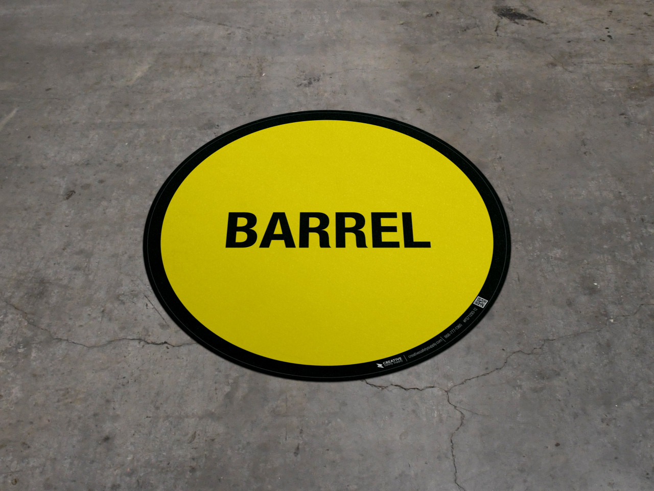 Barrel Floor Sign