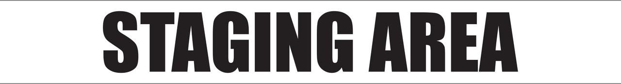 Staging Area - Inline Printed Floor Marking Tape