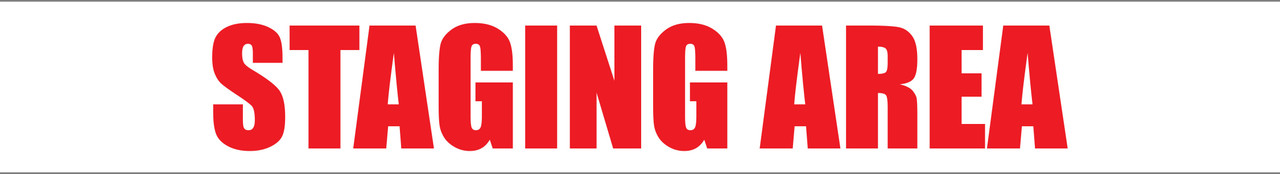 Staging Area - Inline Printed Floor Marking Tape