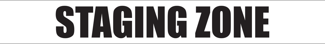 Staging Zone - Inline Printed Floor Marking Tape