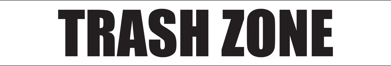 Trash Zone - Inline Printed Floor Marking Tape | Creative Safety Supply
