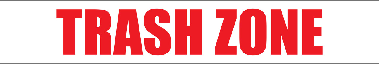 Trash Zone - Inline Printed Floor Marking Tape | Creative Safety Supply