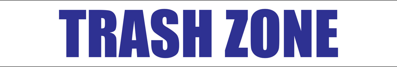 Trash Zone - Inline Printed Floor Marking Tape | Creative Safety Supply