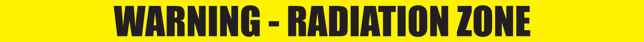 Warning Radiation Zone Inline Printed Floor Marking Tape