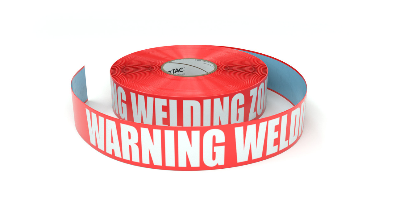 Warning Welding Zone Inline Printed Floor Marking Tape