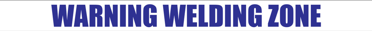 Warning Welding Zone Inline Printed Floor Marking Tape
