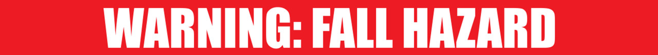Warning: Fall Hazard - Inline Printed Floor Marking Tape