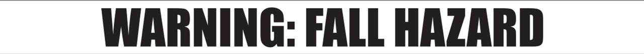 Warning: Fall Hazard - Inline Printed Floor Marking Tape