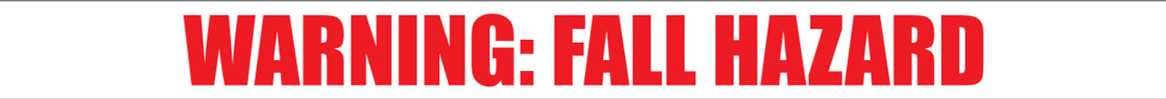 Warning: Fall Hazard - Inline Printed Floor Marking Tape