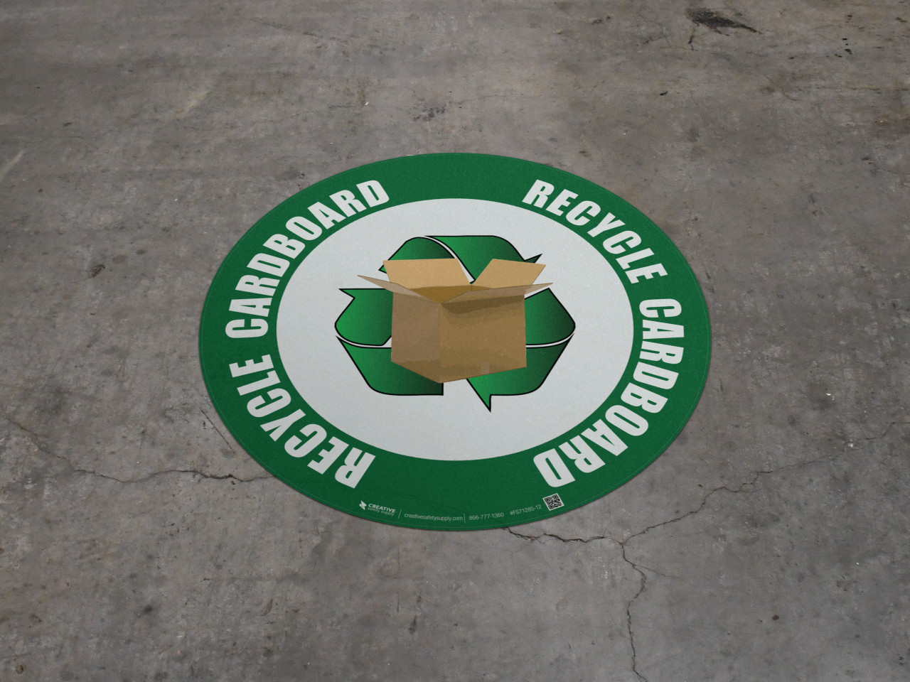 Recycle Cardboard Floor Sign