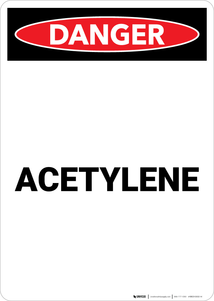 Acetylene - Portrait Wall Sign