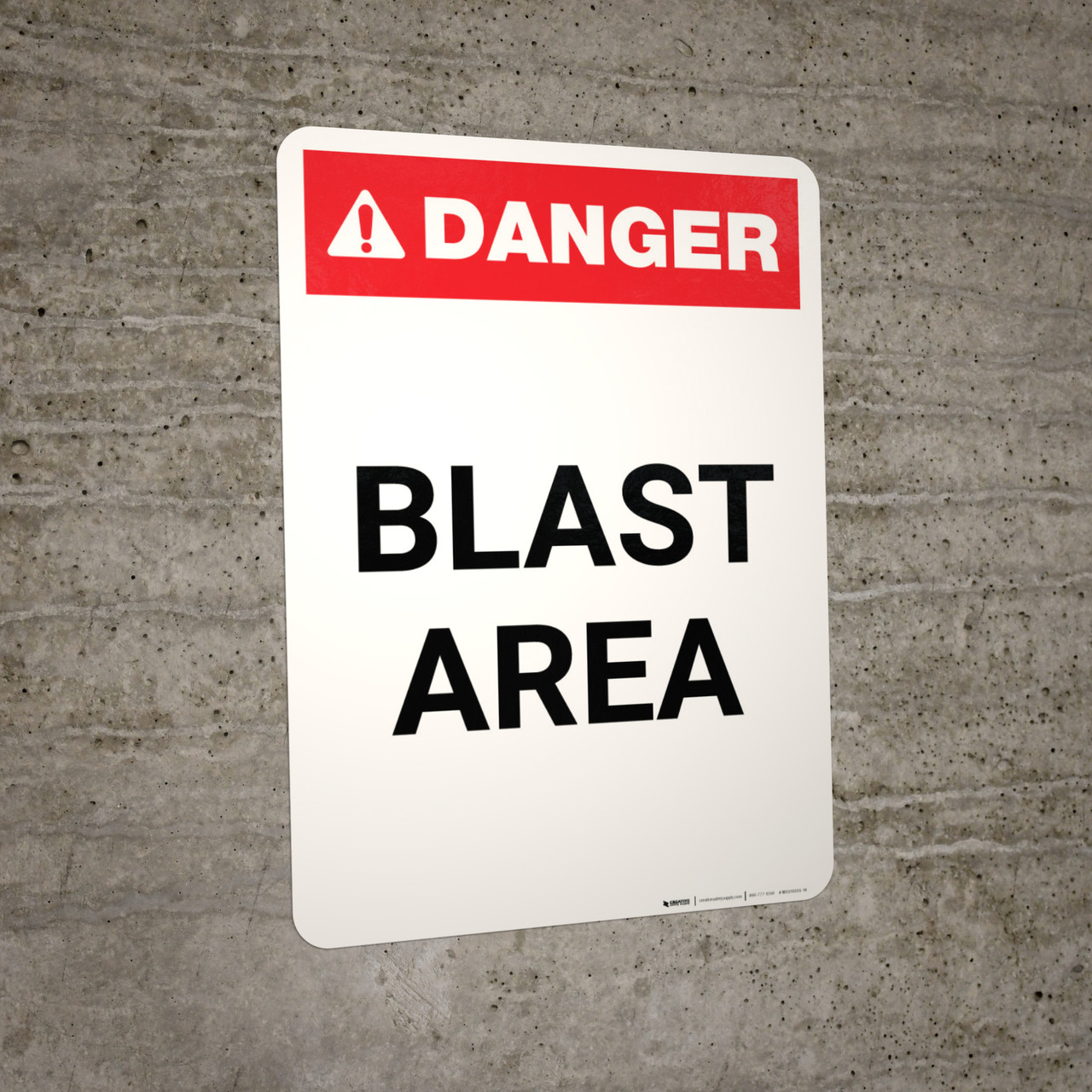 Blast Area - Portrait Wall Sign | Creative Safety Supply