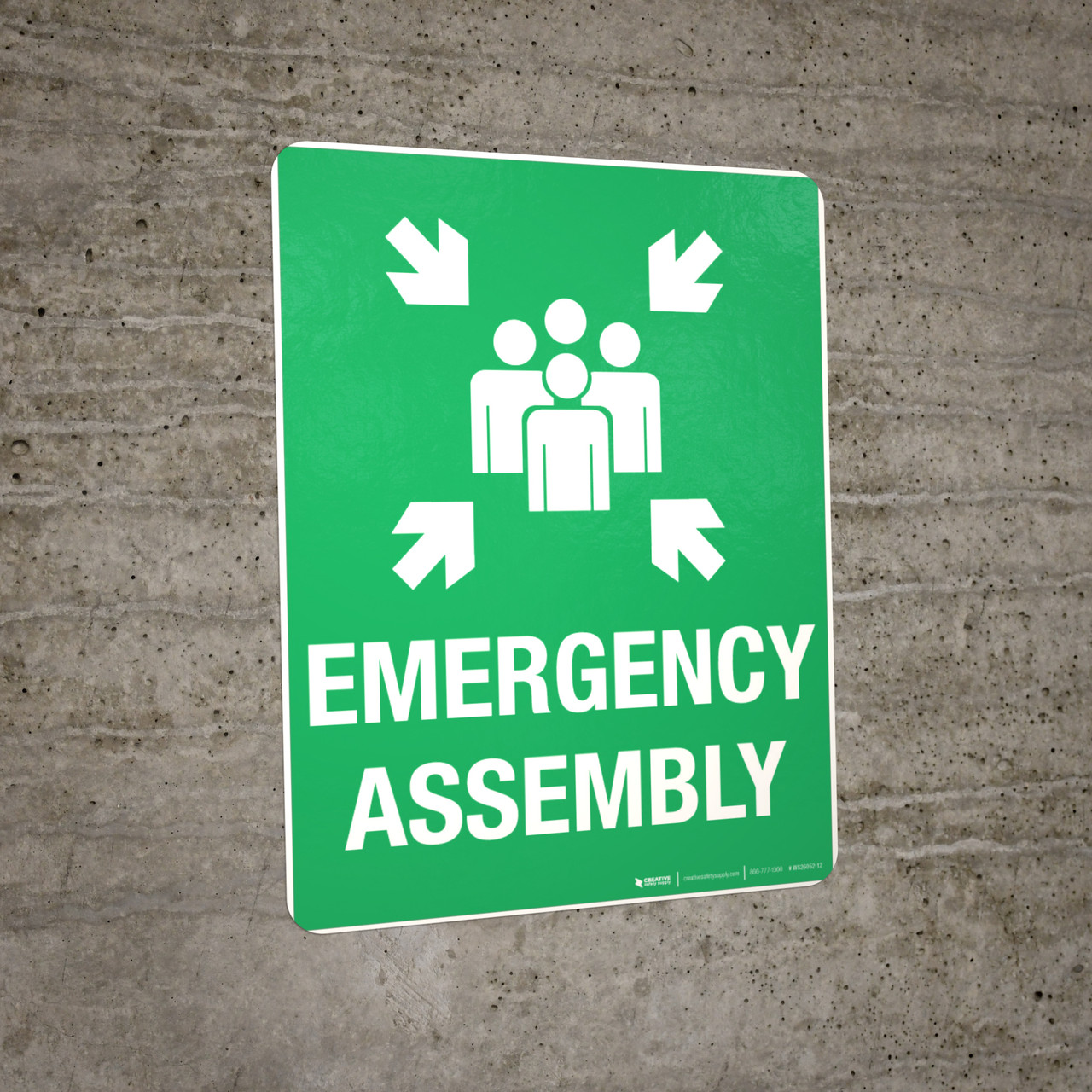 Emergency Assembly - Wall Sign | Creative Safety Supply