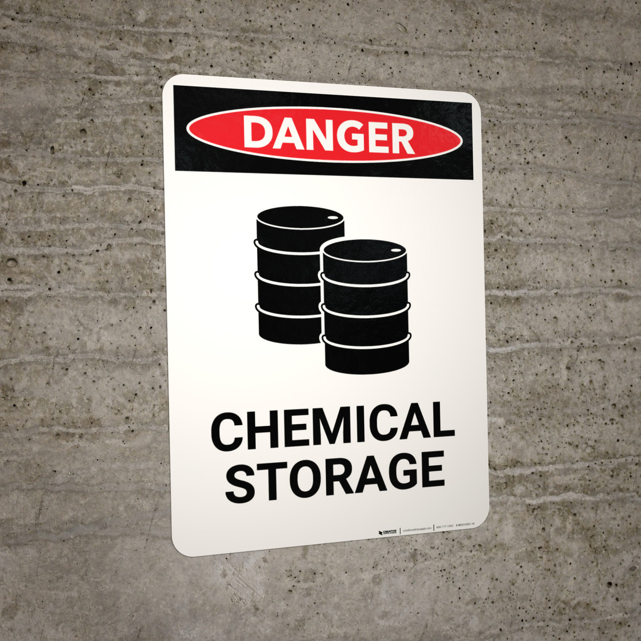Chemical Storage with Graphic - Portrait Wall Sign | Creative Safety Supply