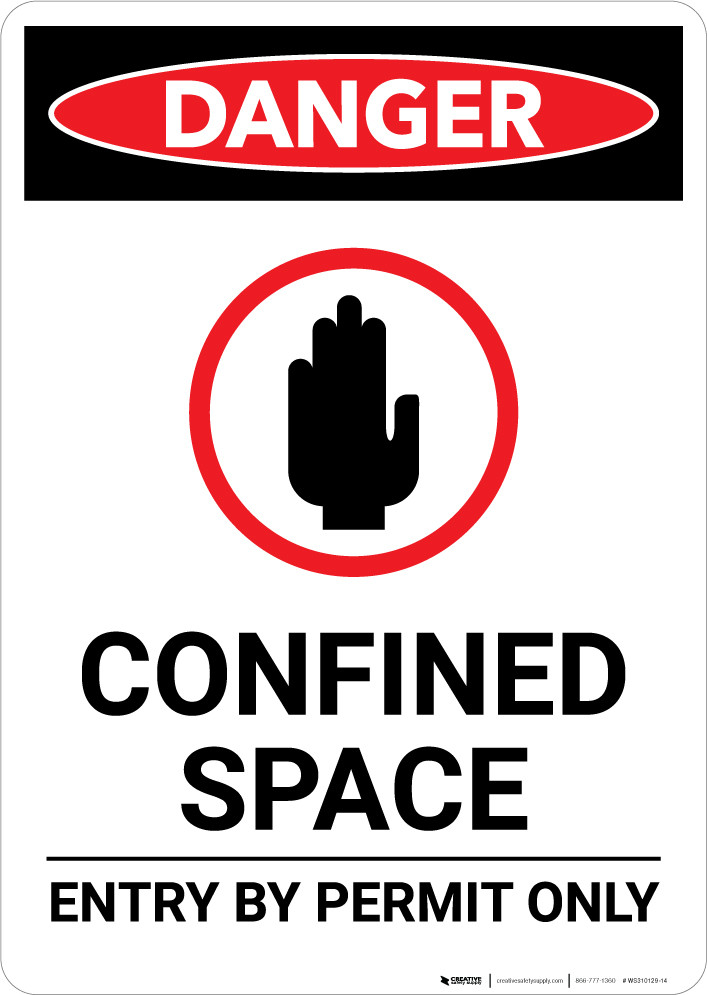 Enter By Permit Only with Icon - Portrait Wall Sign | Creative Safety ...