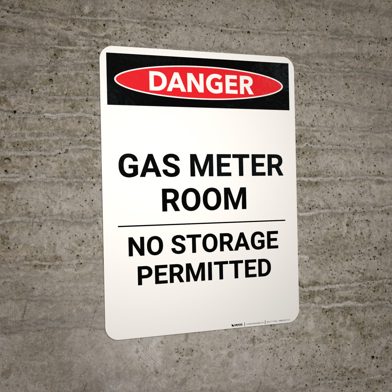 Gas Meter Room - Portrait Wall Sign