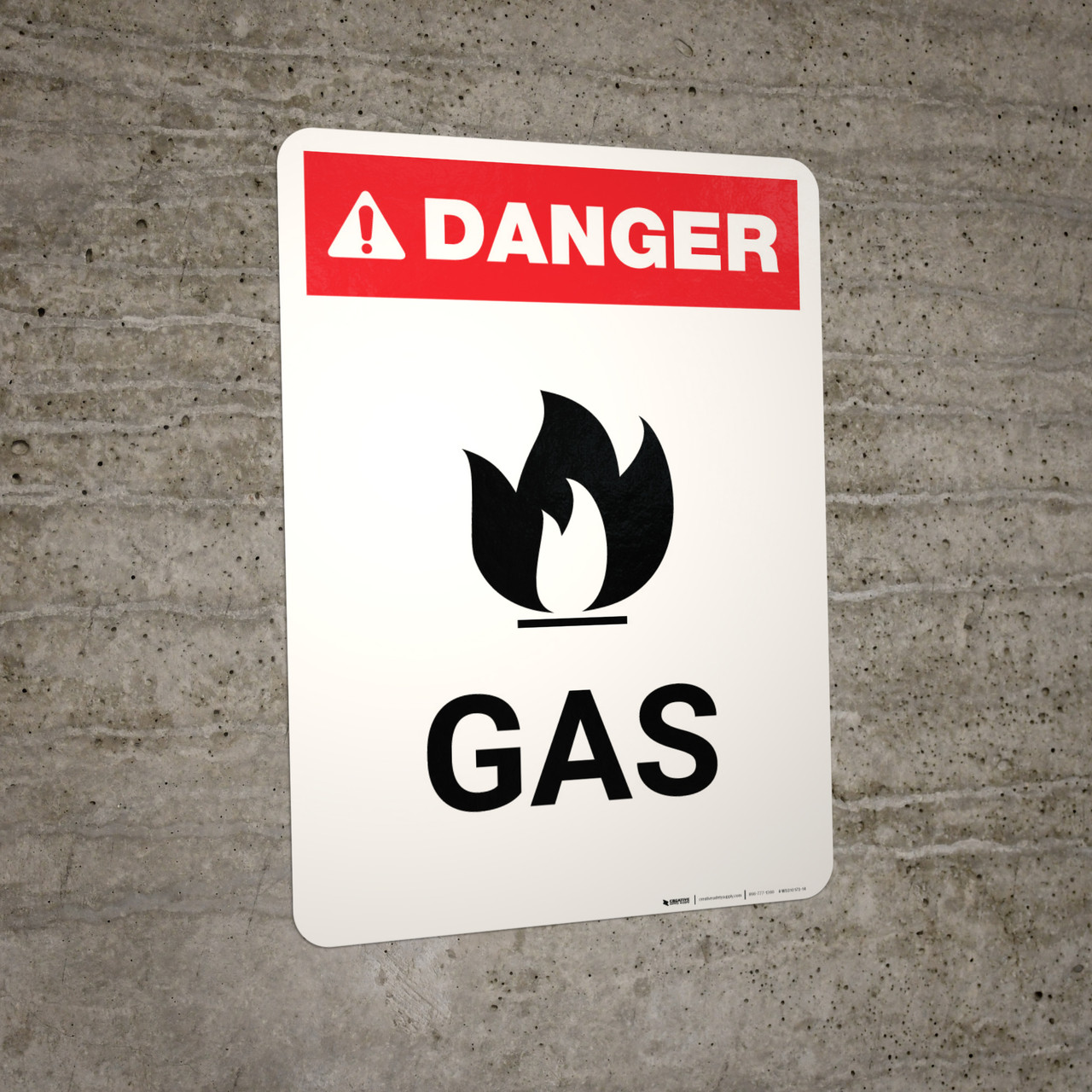 Gas with Icon - Portrait Wall Sign