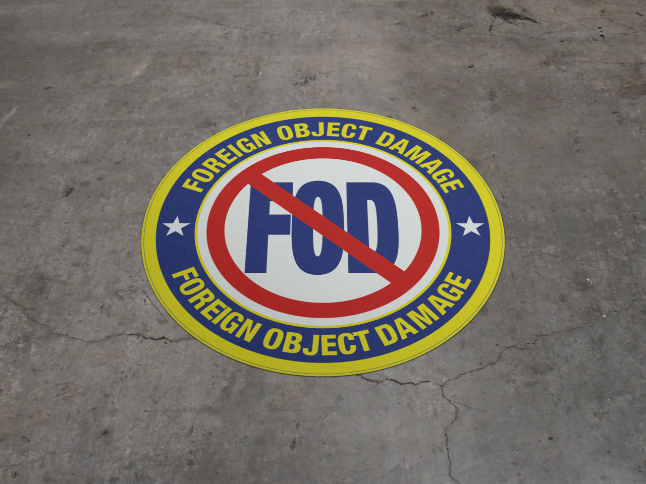 No FOD Floor Sign