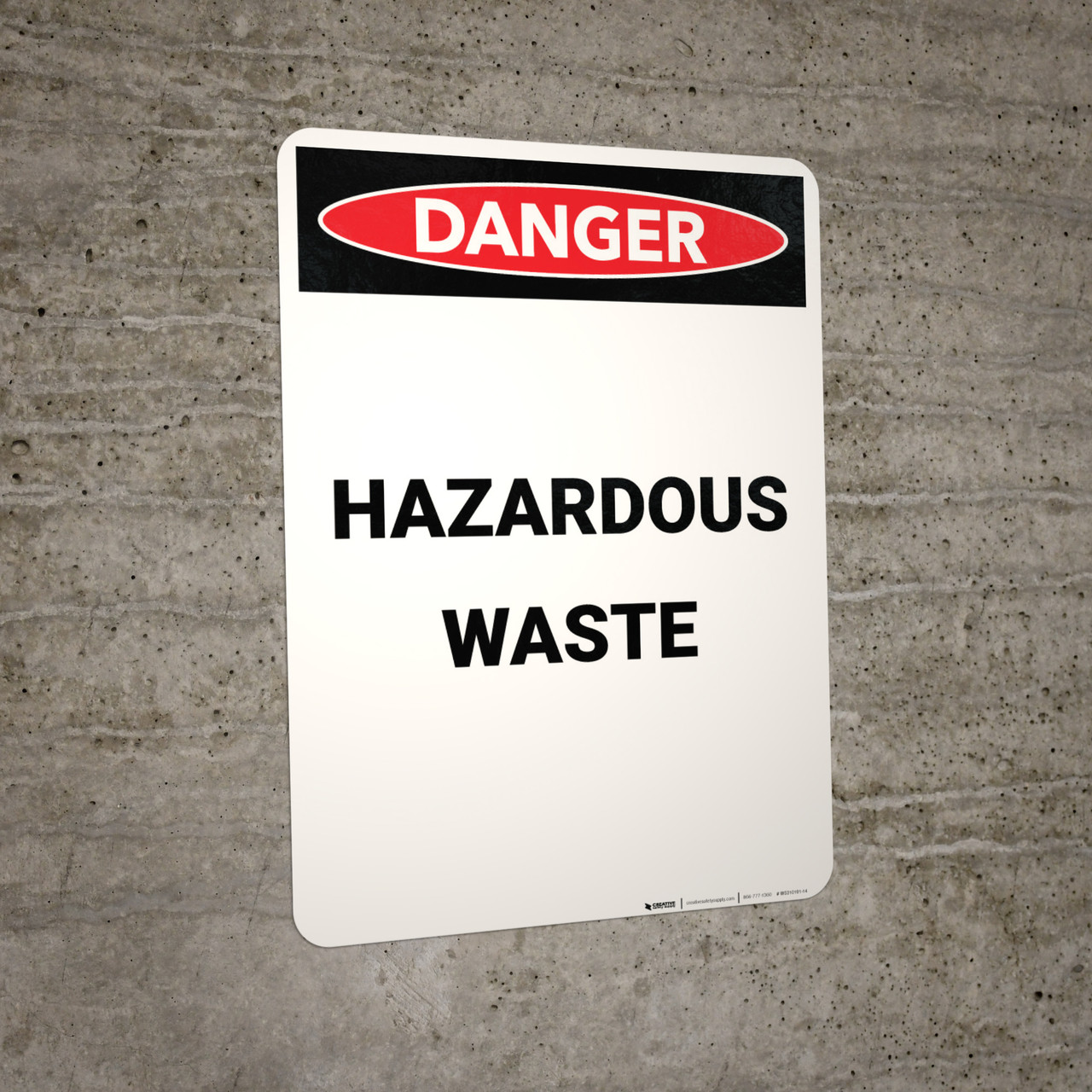 Hazardous Waste - Portrait Wall Sign
