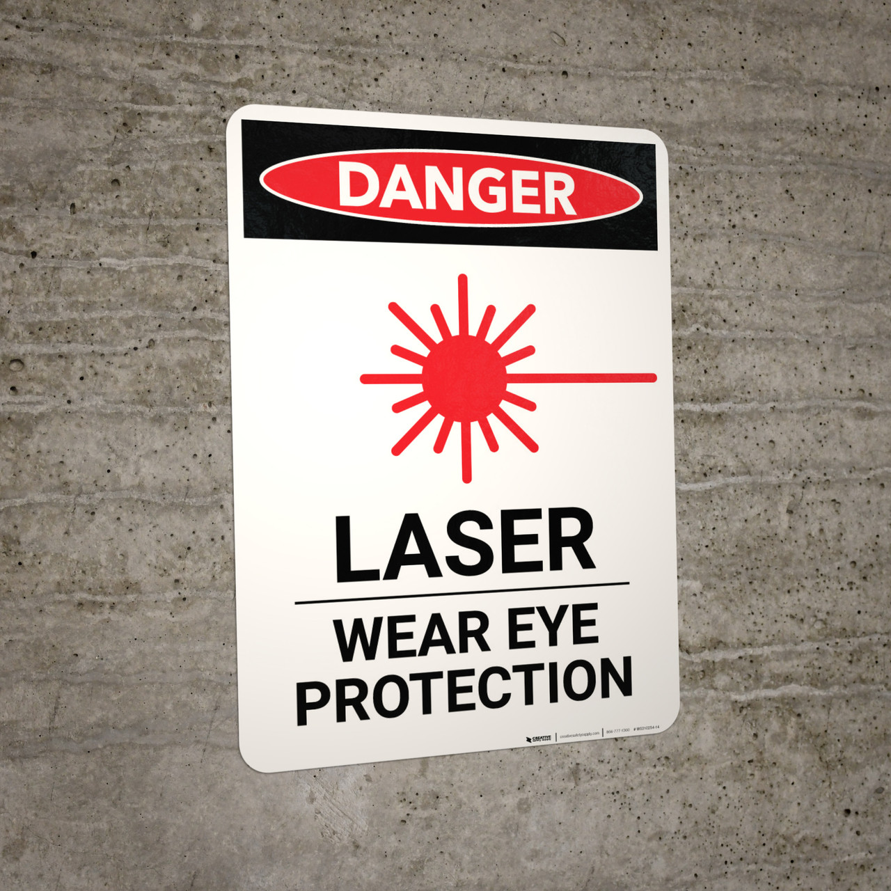 Laser Wear Eye Protection with Icon - Portrait Wall Sign | Creative ...