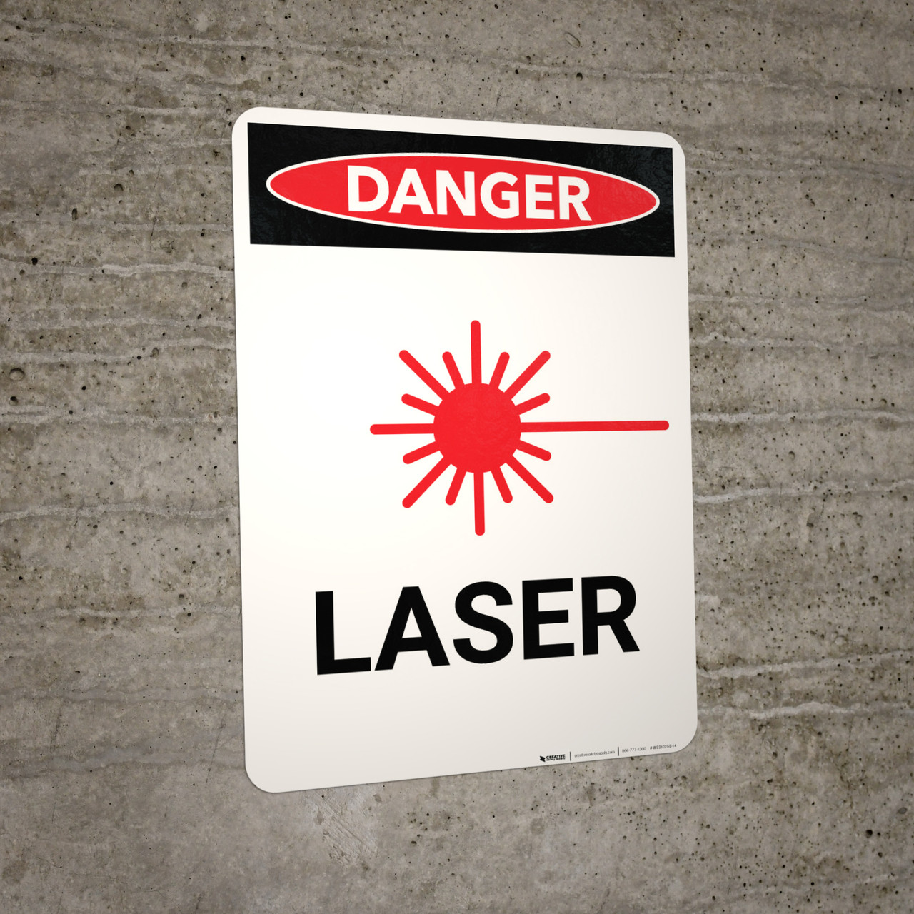 Laser with Graphic - Portrait Wall Sign