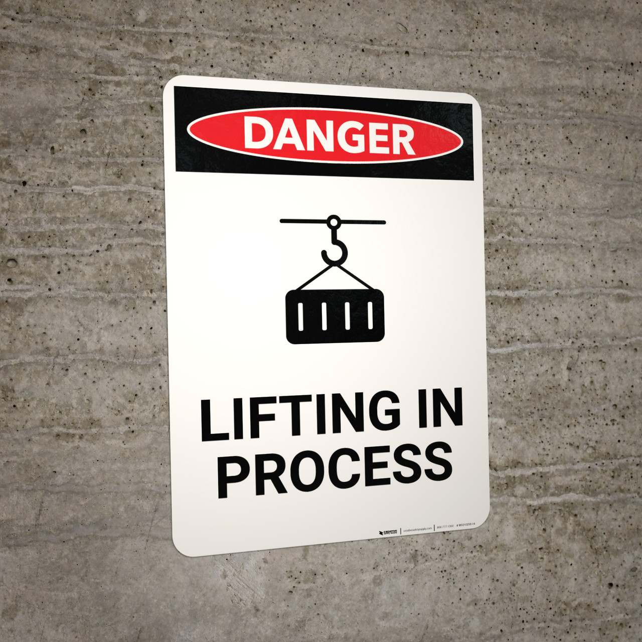 Lifting in Process - Portrait Wall Sign
