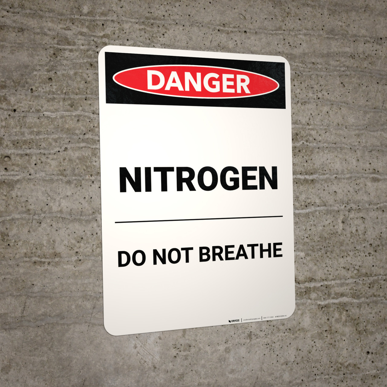 Nitrogen Do Not Breath - Portrait Wall Sign