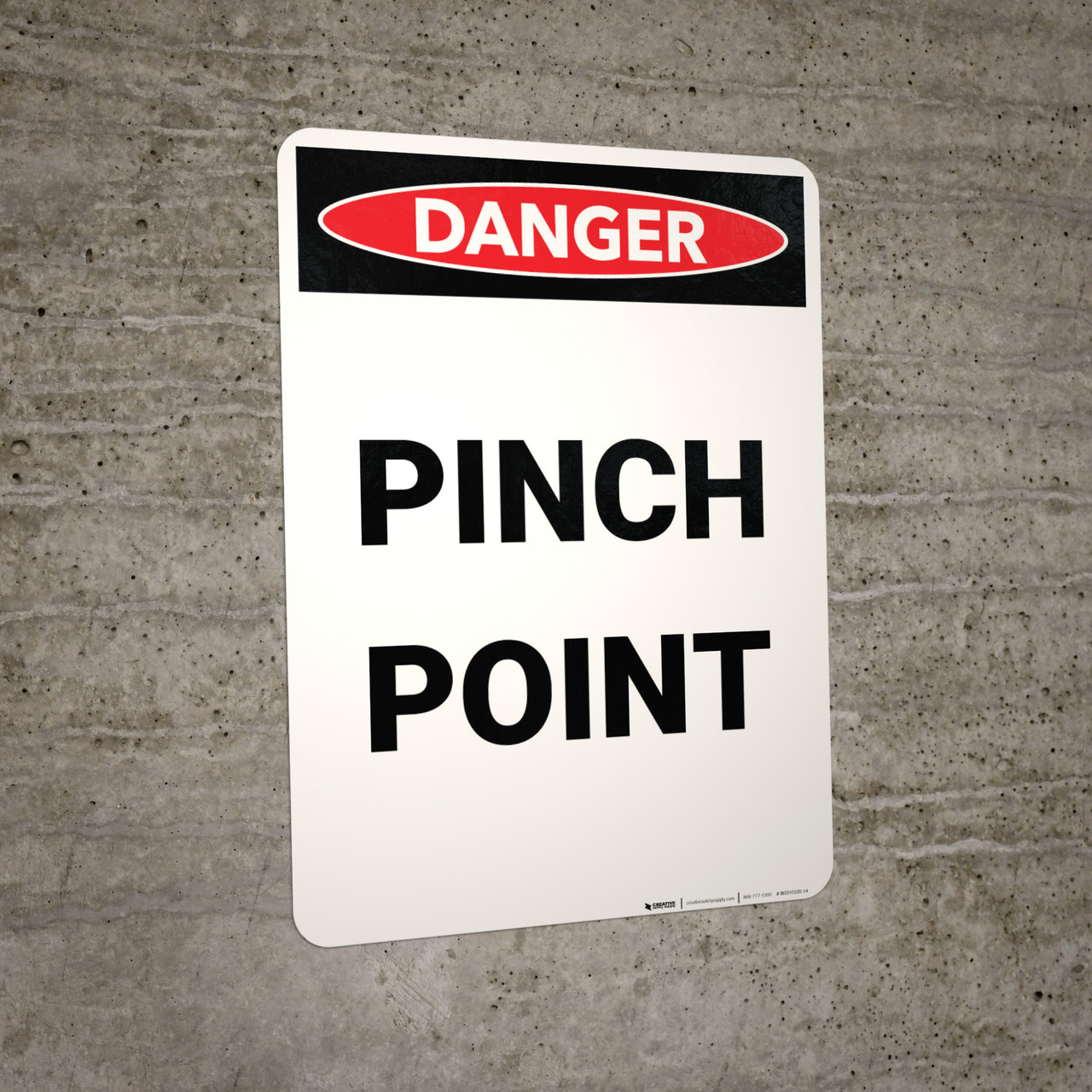 Danger: Pinch Point - Portrait Wall Sign | Creative Safety Supply