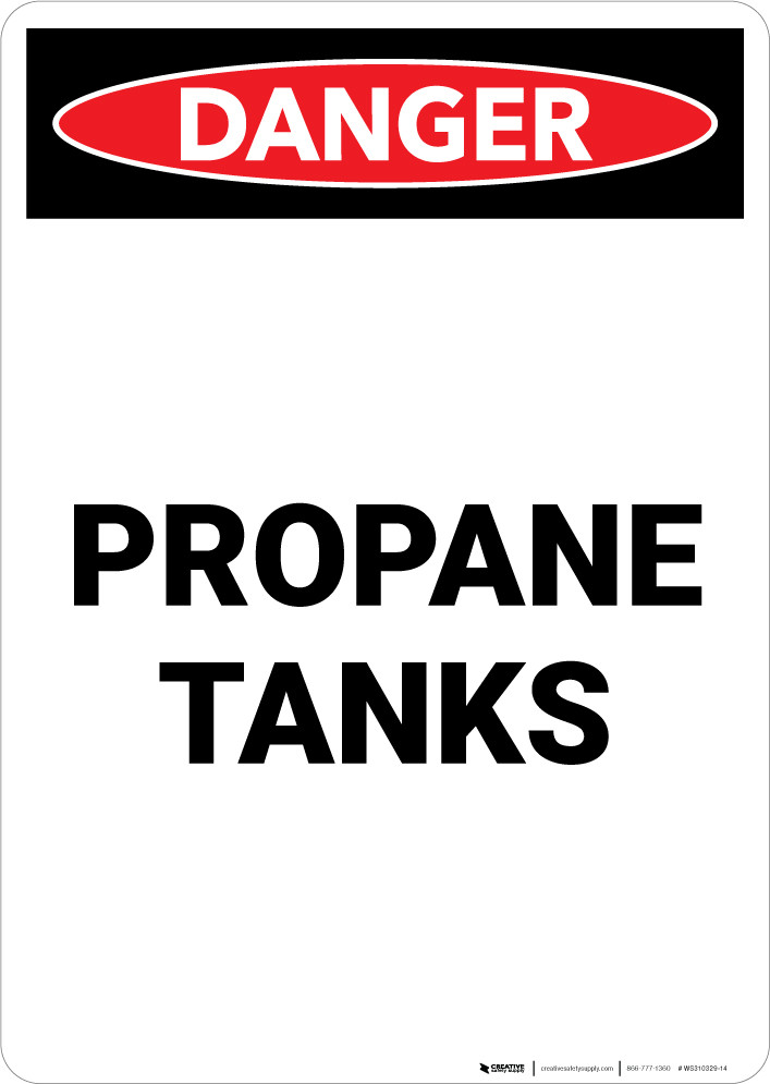 Propane Tanks - Portrait Wall Sign | Creative Safety Supply