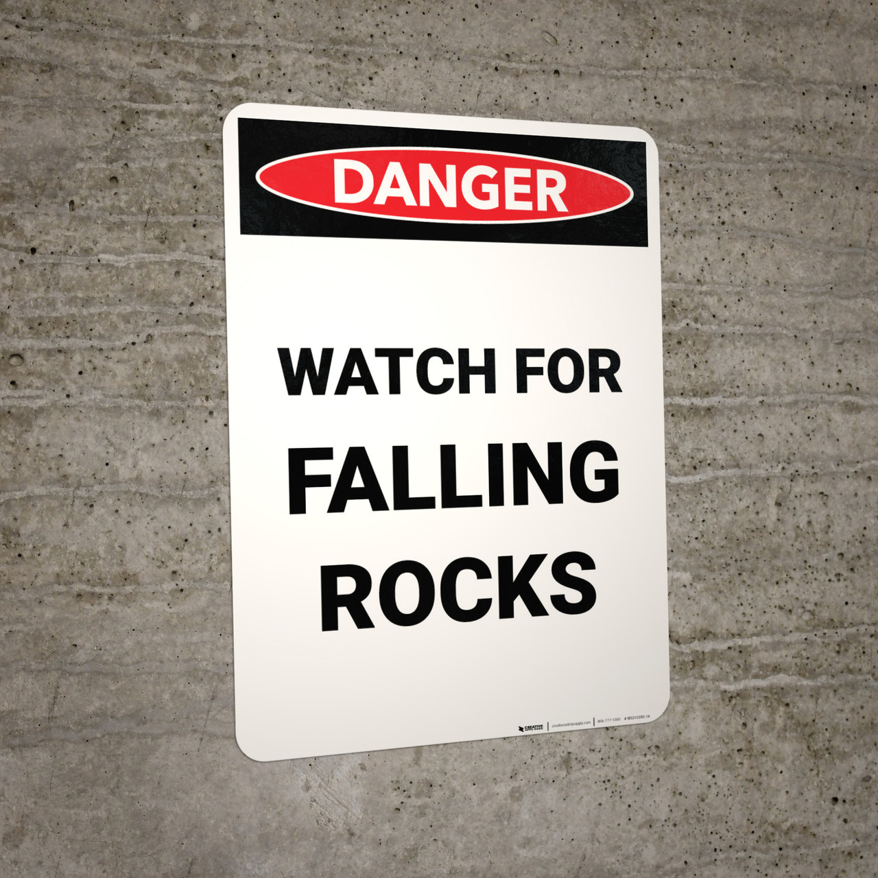 Watch for Falling Rocks - Portrait Wall Sign