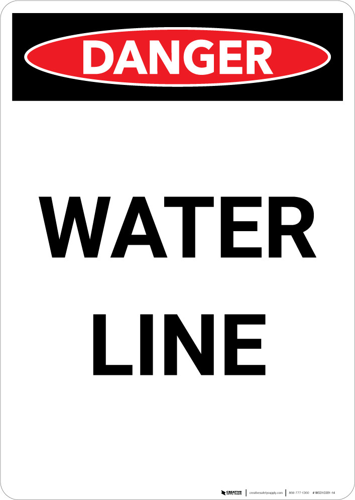 Water Line - Portrait Wall Sign