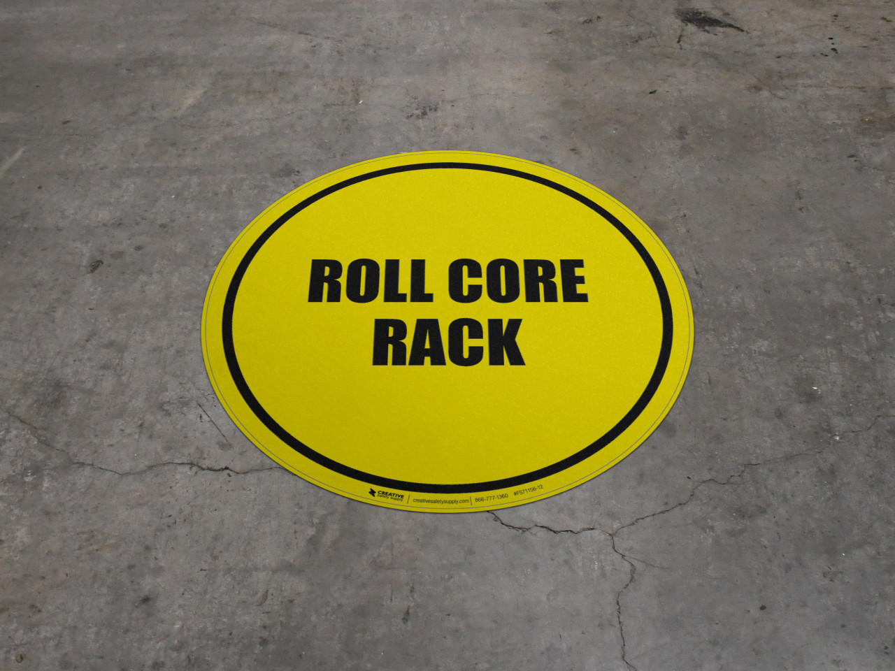 Roll Core Rack Floor Sign