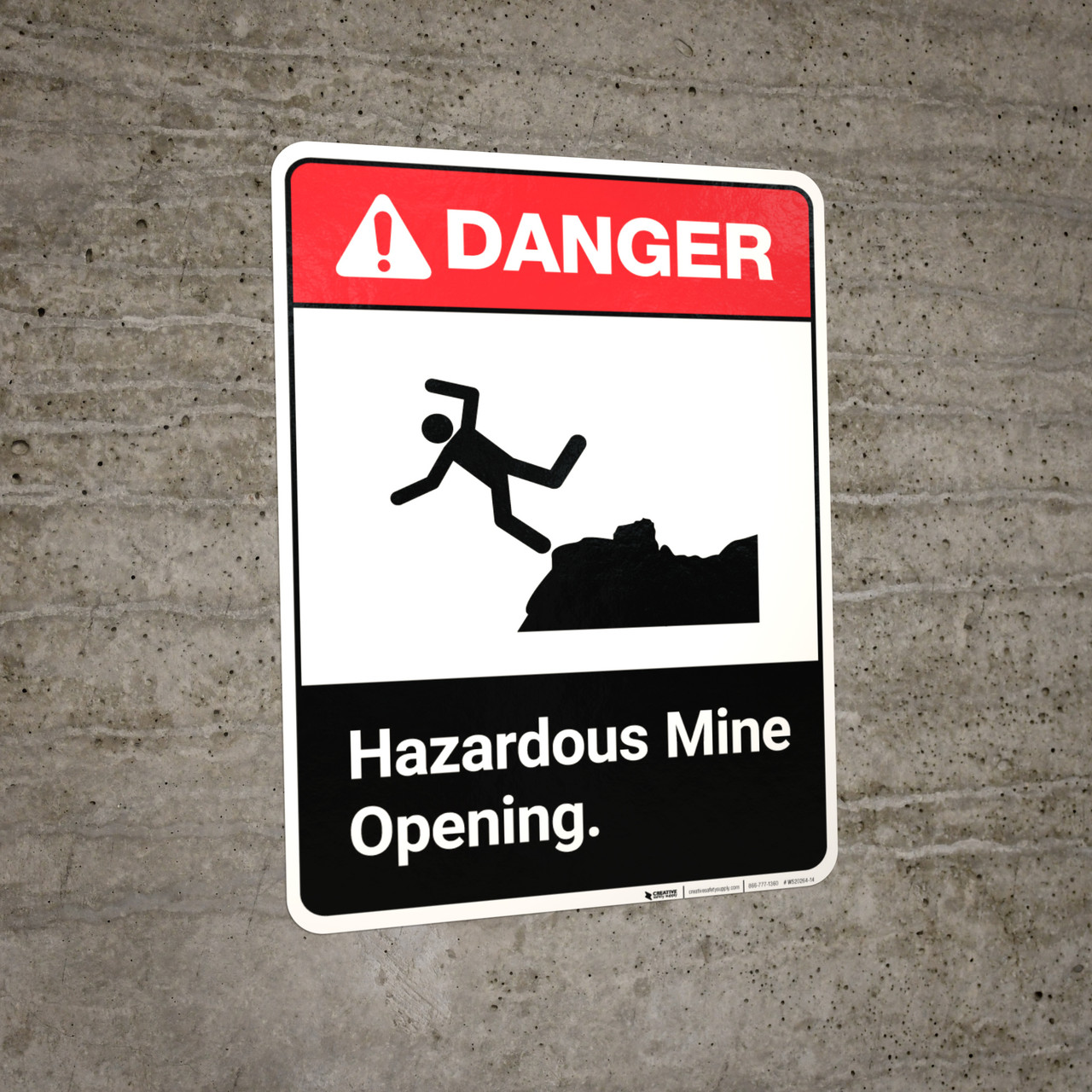 Hazardous Mine Opening - Portrait Wall Sign | Creative Safety Supply