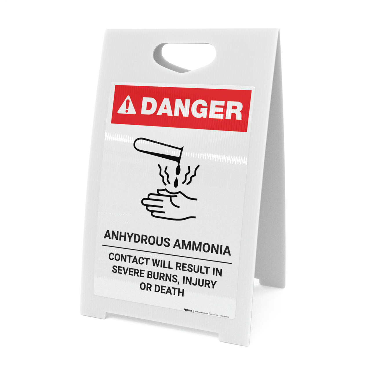Anhydrous Ammonia with Icon - A-Frame Sign | Creative Safety Supply