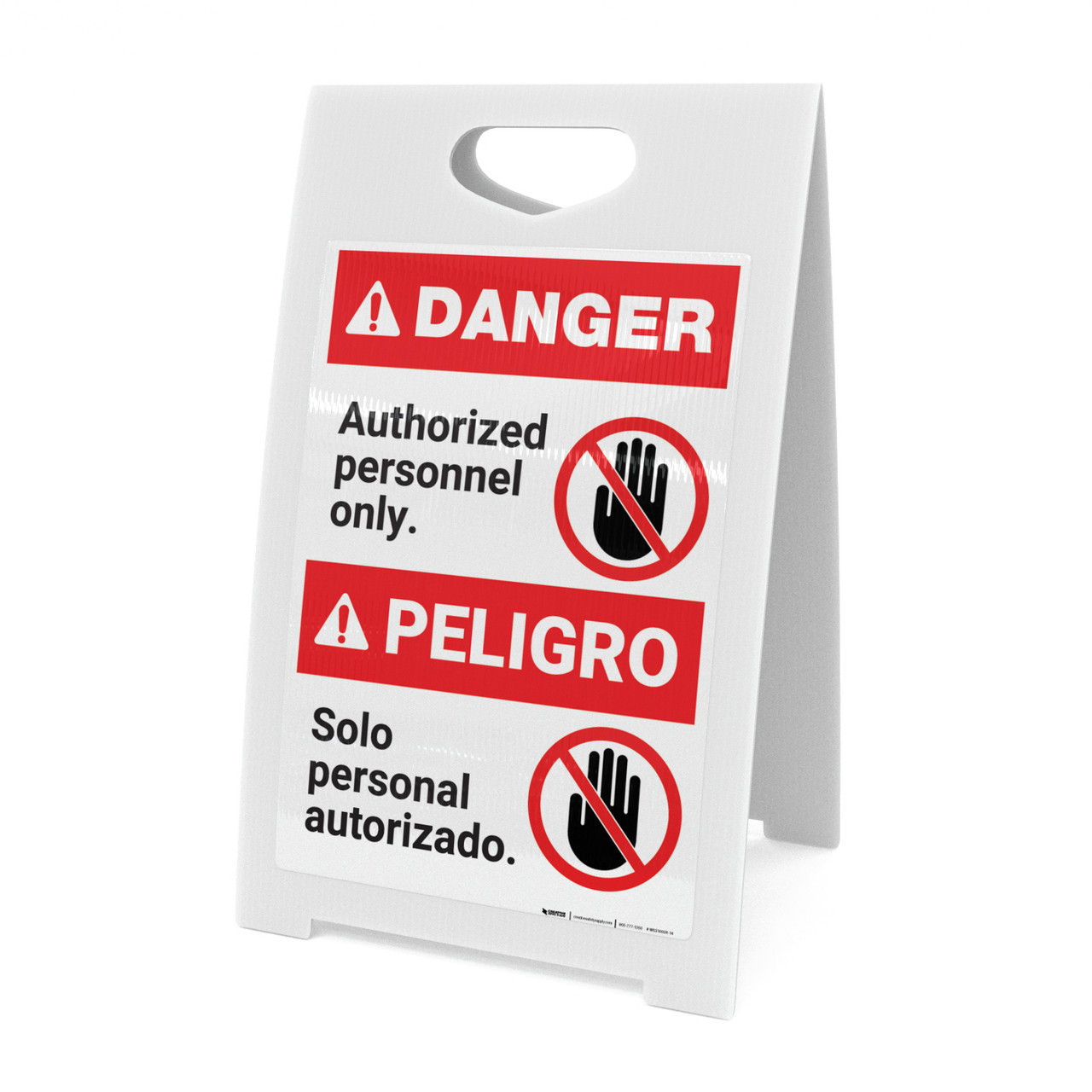 Bilingual Authorized Personnel Only Spanish - A-Frame Sign