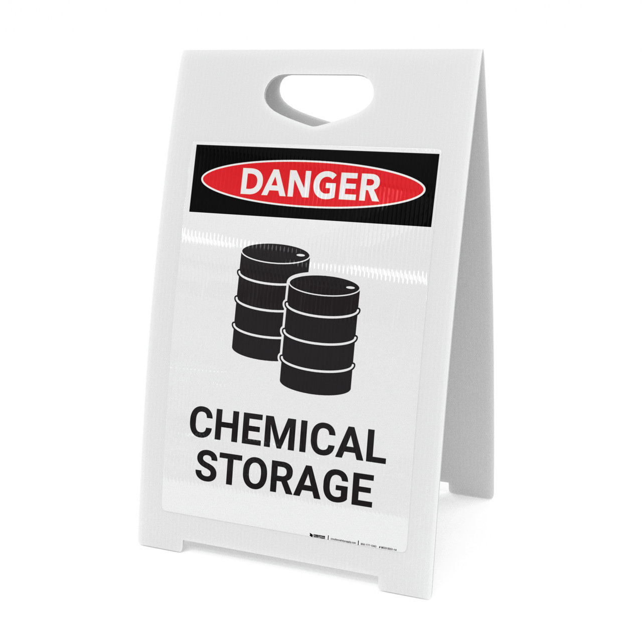 Chemical Storage with Graphic - A-Frame Sign | Creative Safety Supply