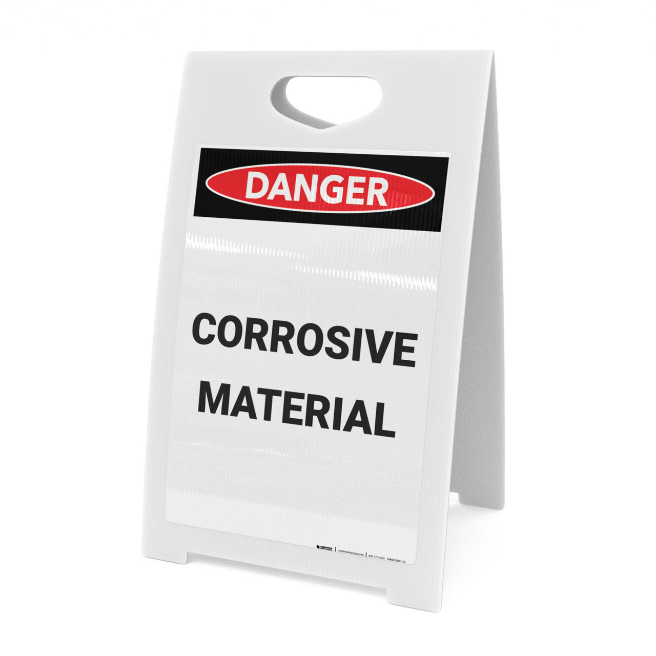 Corrosive Material - A-Frame Sign | Creative Safety Supply