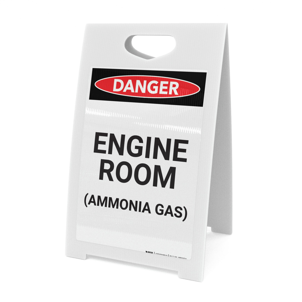 Engine Room Ammonia Gas - A-Frame Sign