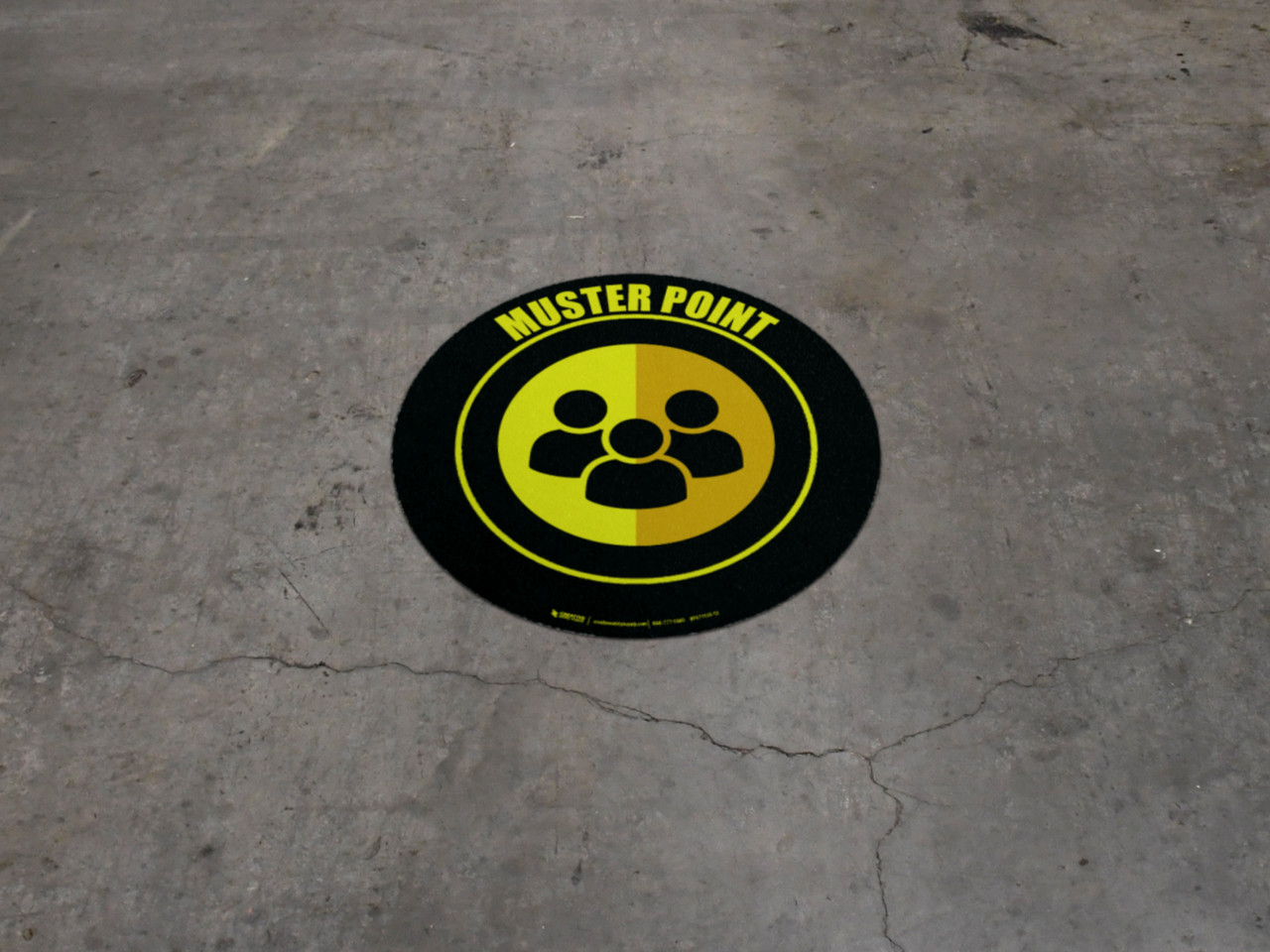 Muster Point Floor Sign | Creative Safety Supply